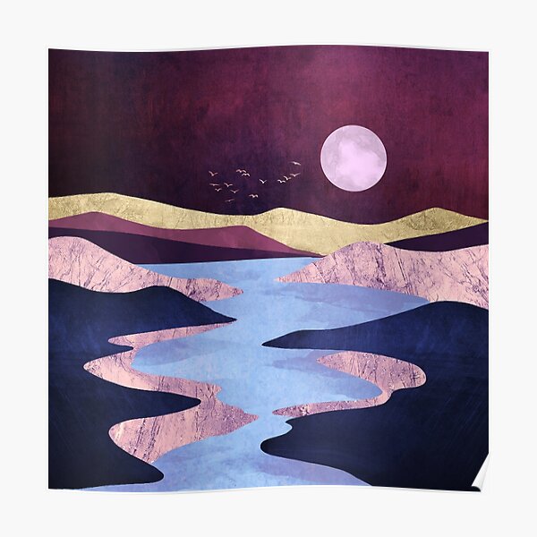 "Periwinkle River" Poster by spacefrogdesign | Redbubble