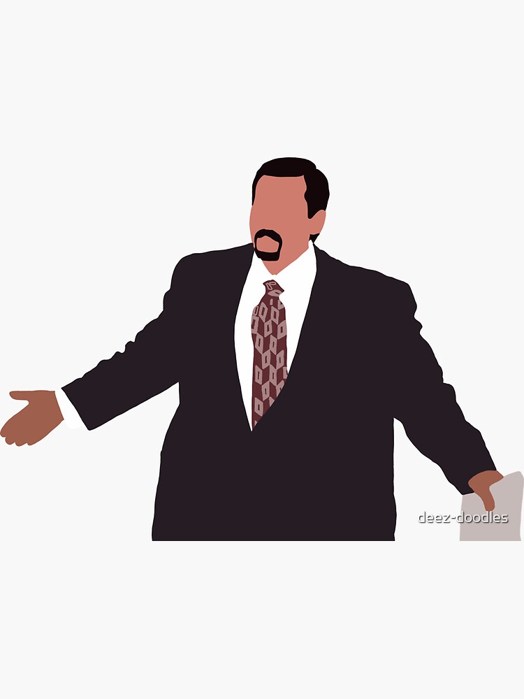 "Michael Clump Scott Drawing" Sticker for Sale by deez-doodles | Redbubble