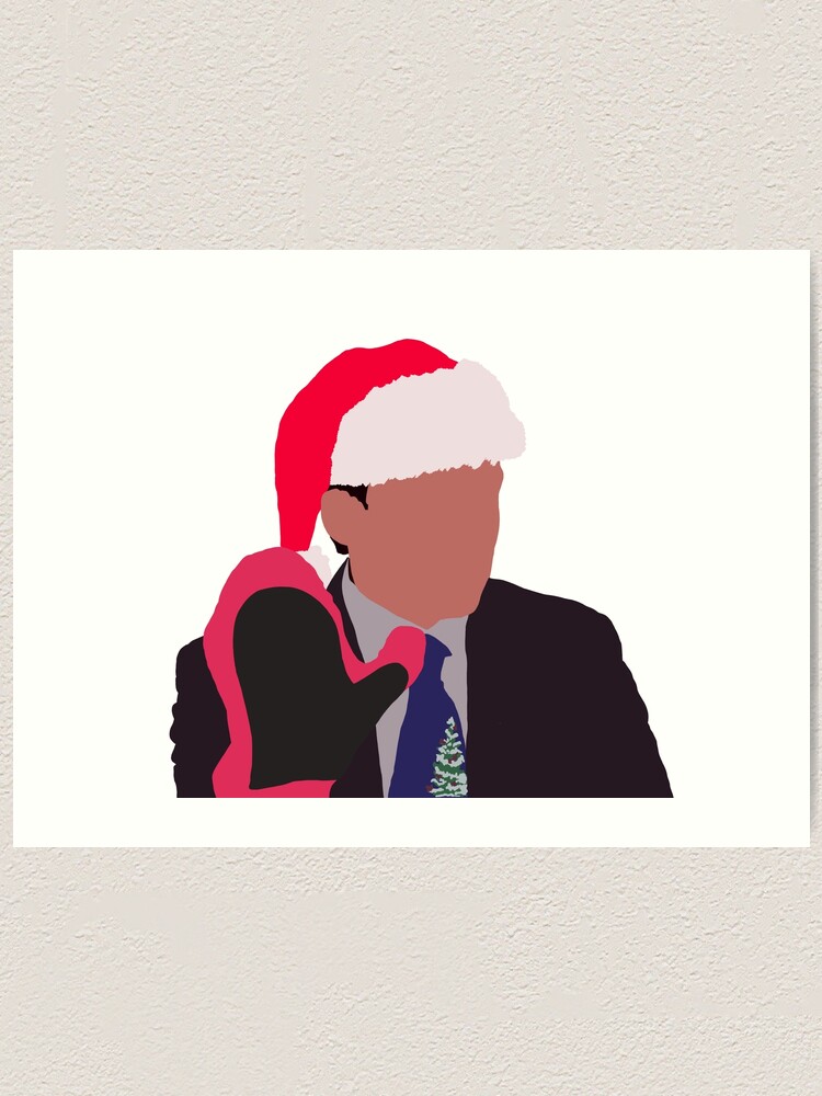 "Christmas Michael Scott Drawing" Art Print for Sale by deez-doodles ...