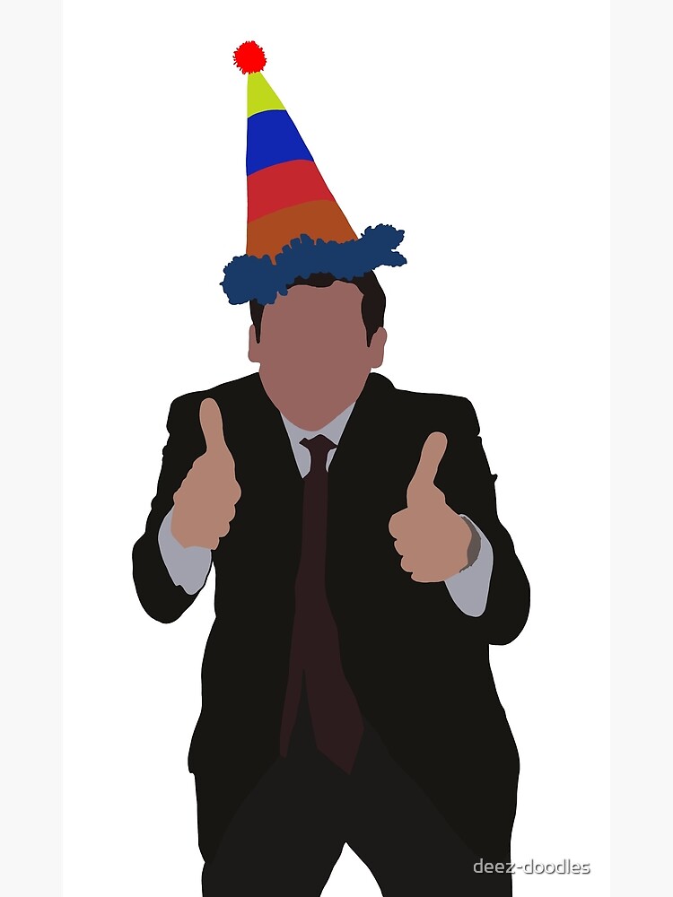 "Michael Scott Party Drawing" Poster for Sale by deez-doodles | Redbubble