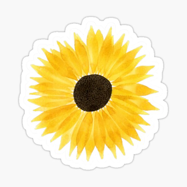 "Yellow Sunflower Sticker" Sticker for Sale by burhancepni | Redbubble