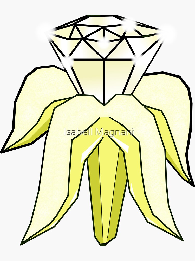 "Crystal banana" Sticker by erdbeerblume | Redbubble