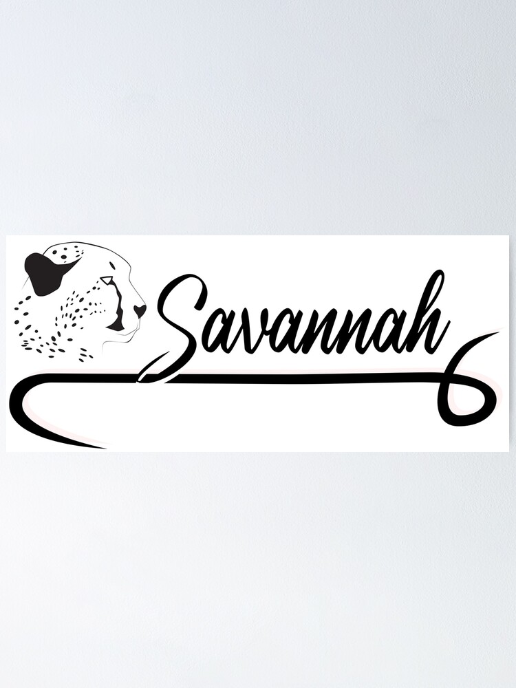 "Cheetah profile with Savannah text" Poster by FuriusArt | Redbubble
