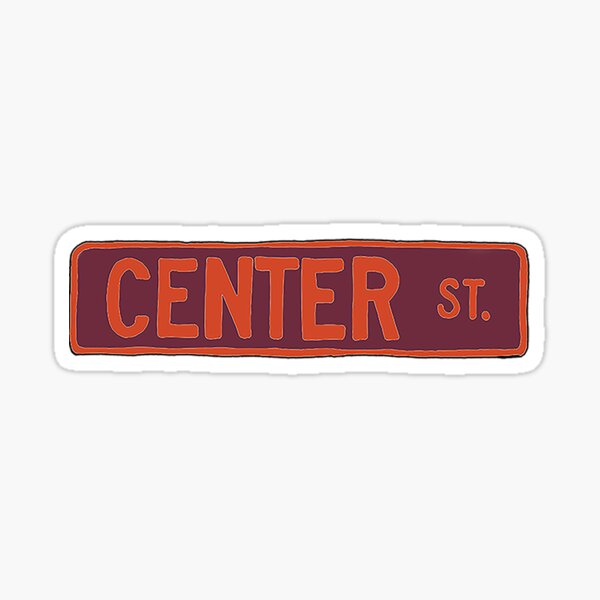 "Virginia Tech - Center St Sign" Sticker by ethanchalon | Redbubble