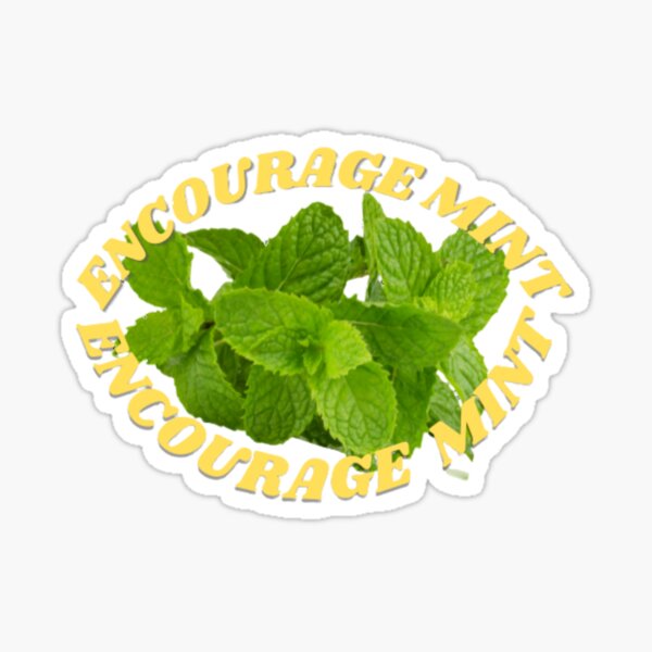 "Encourage Mint" Sticker for Sale by Iryna73 | Redbubble