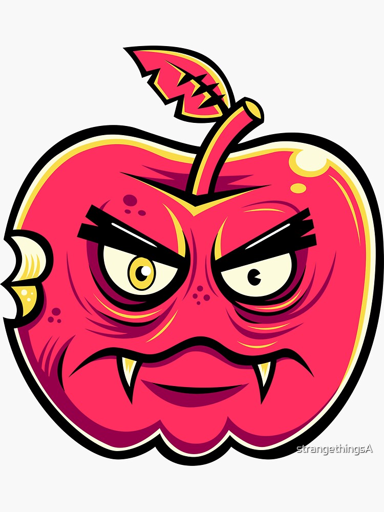 "Bad Apple." Sticker for Sale by strangethingsA | Redbubble