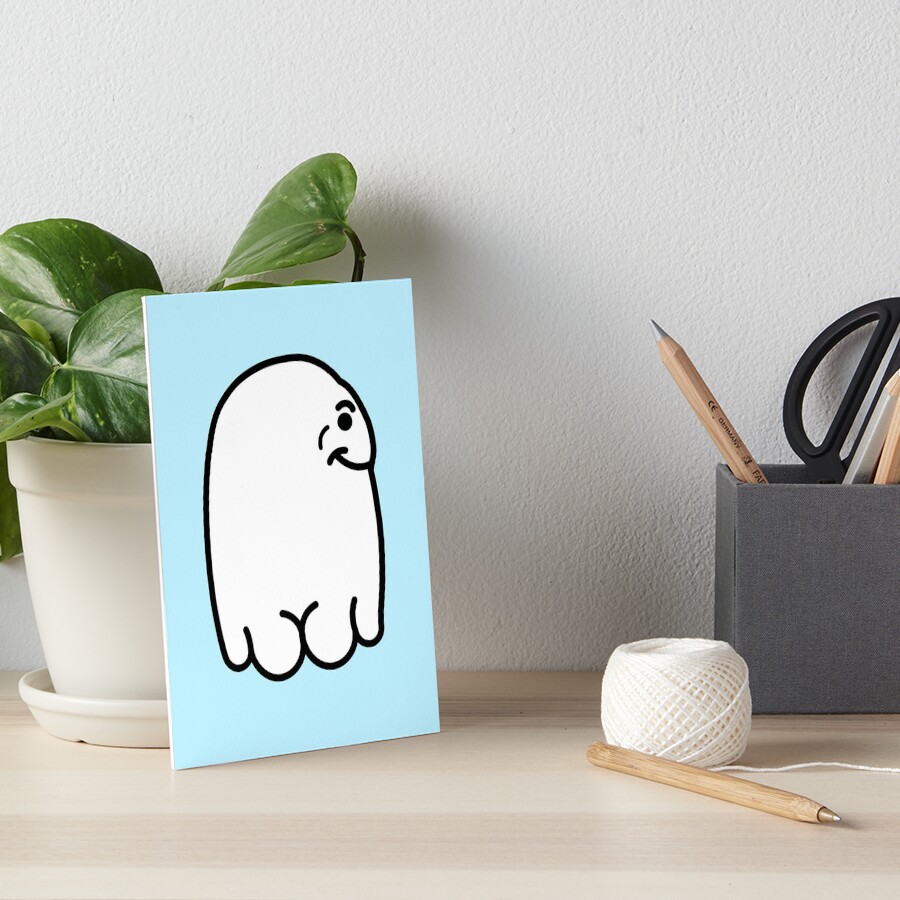 "Thicc ghost funny spooky sheet with buns" Art Board Print for Sale by ...