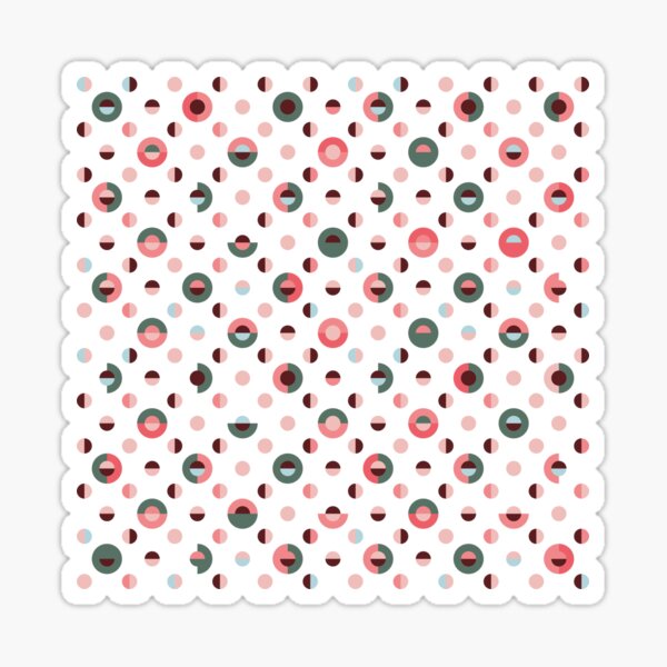 "Spring Polka Dots on White" Sticker by LoomiraDesign | Redbubble