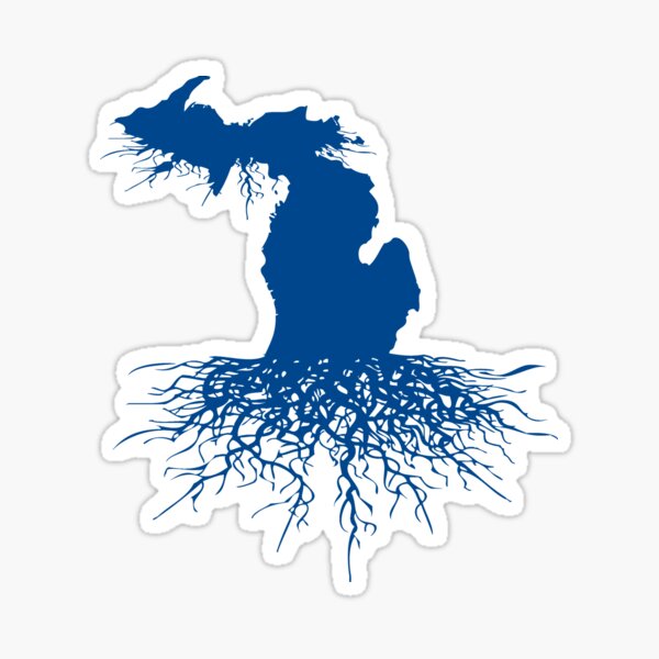 "Michigan Roots" Sticker for Sale by downwithdetroit | Redbubble