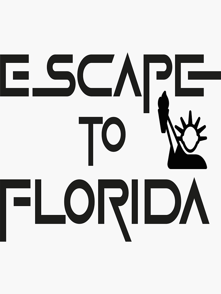 "escape to florida " Sticker for Sale by lindaa-shop | Redbubble