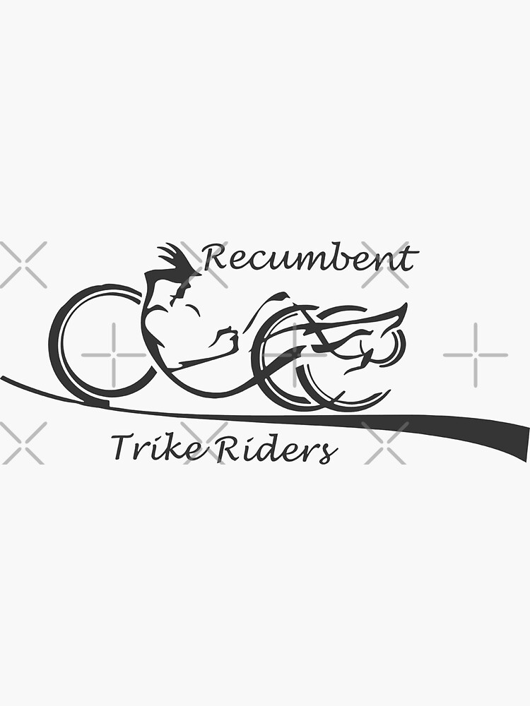 "Recumbent Trike Riders Official Facebook logo (dark)" Sticker for Sale ...