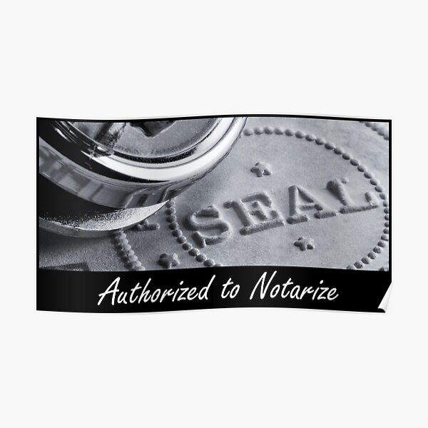 Poster « Slogan du notaire public Autorisé à notarier - Notaires », par ...