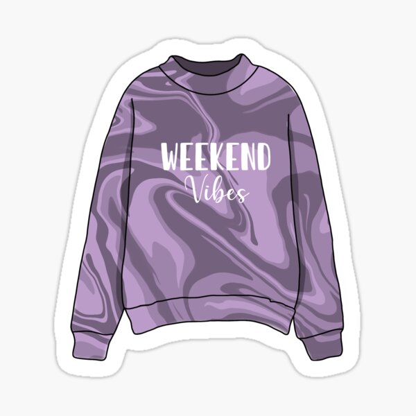 "Cute weekend vibes, trendy, visco, purple " Sticker for Sale by ...