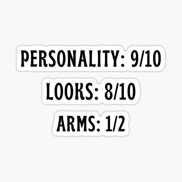 "Funny Cool Arm Amputee Joke Gift Design" Sticker for Sale by GhaliSmith | Redbubble