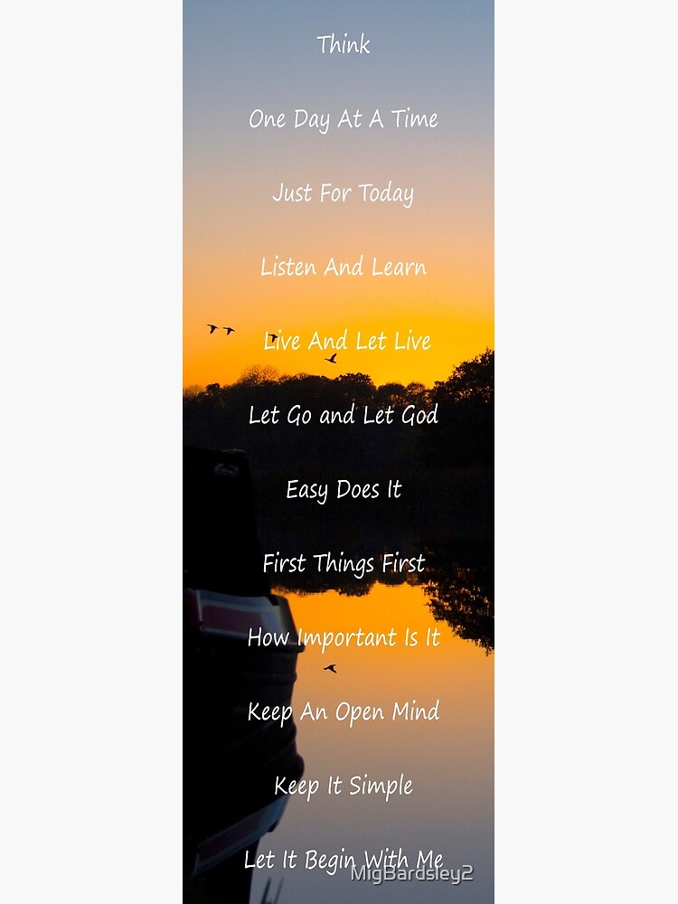 "Al Anon Sunset Slogans " Canvas Print for Sale by MigBardsley2 | Redbubble