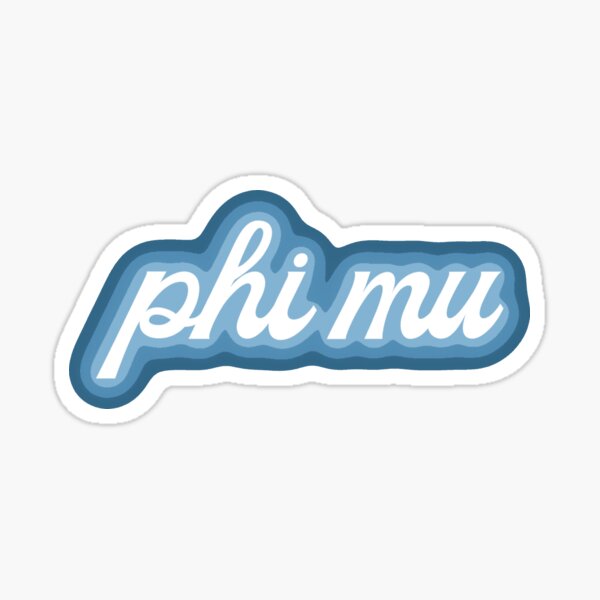 "Phi Mu Blue Gradient" Sticker for Sale by abbeygfrerer | Redbubble