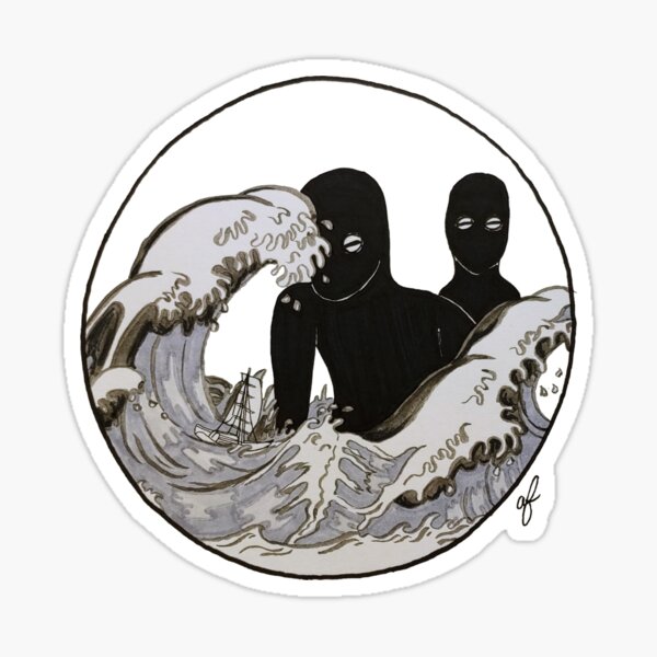 "Umi Bozu yokai Sticker/Button" Sticker by Monkiebizz | Redbubble