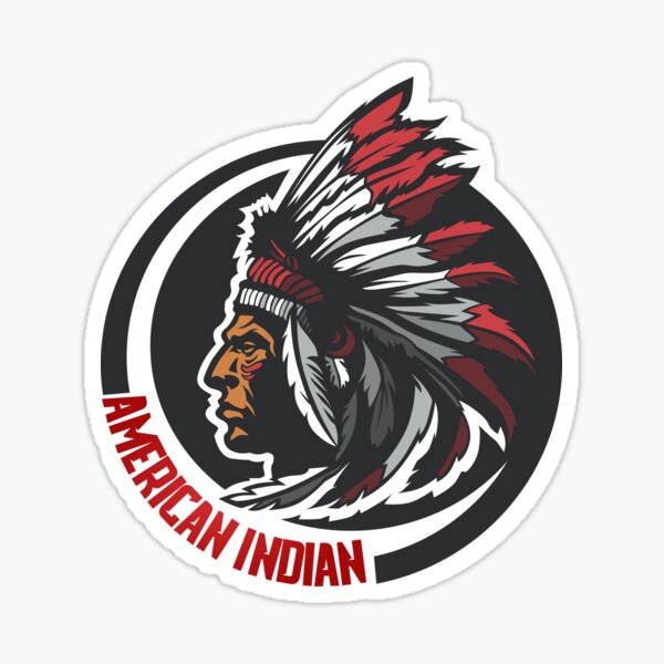 "AMERICAN INDIAN" Sticker by Projekaldesain | Redbubble