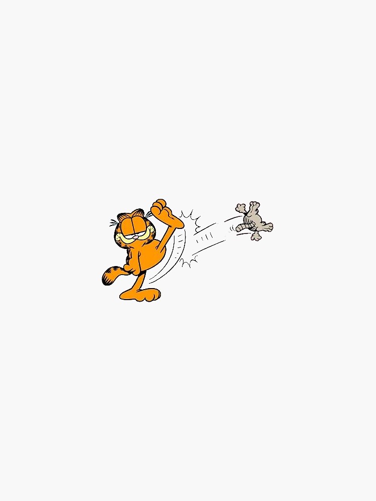 "Nermal Getting his Ass Kicked!" Sticker for Sale by Yoshi-Clan | Redbubble