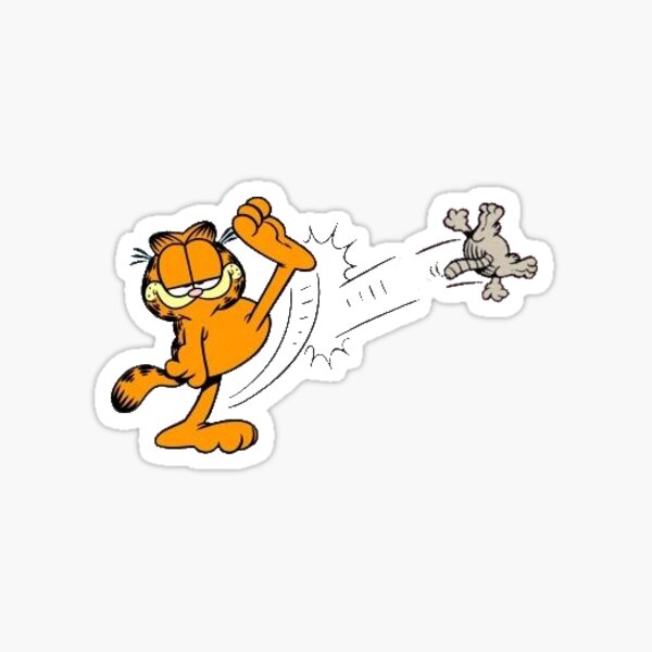 "Nermal Getting his Ass Kicked!" Sticker for Sale by Yoshi-Clan | Redbubble