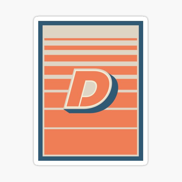 "Retro letter D with background - Style 1" Sticker for Sale by DuyCDang ...