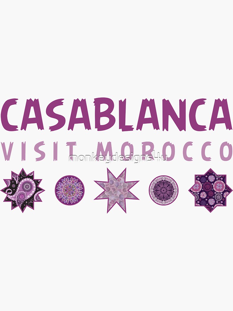 "CASABLANCA" Sticker for Sale by monkeydesigns4u | Redbubble