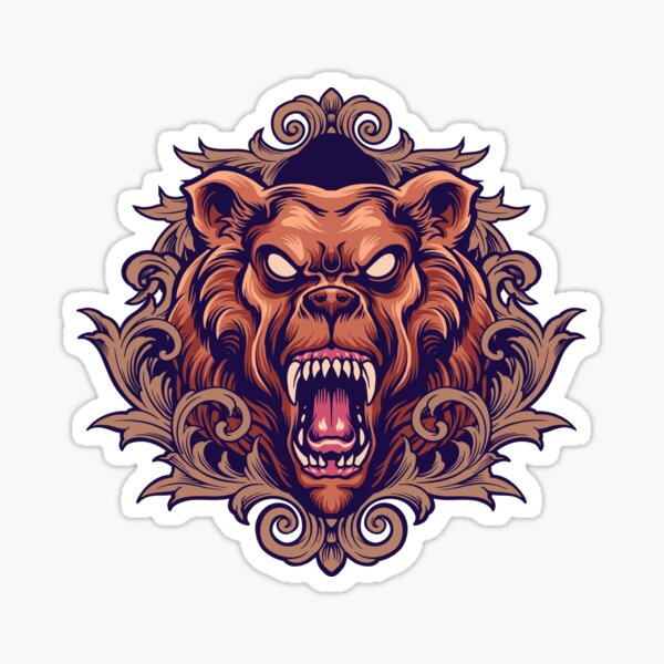 "Watch out for the Angry Bear!" Sticker for Sale by Jayzdesigns | Redbubble