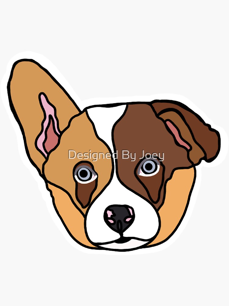 "Cute corgi puppy, aesthetic,trendy, vsco, cartoon," Sticker by ...