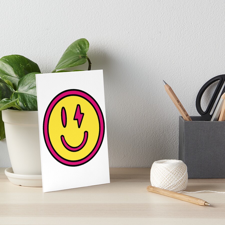 "Preppy smiley face! " Art Board Print by savleigh77 | Redbubble