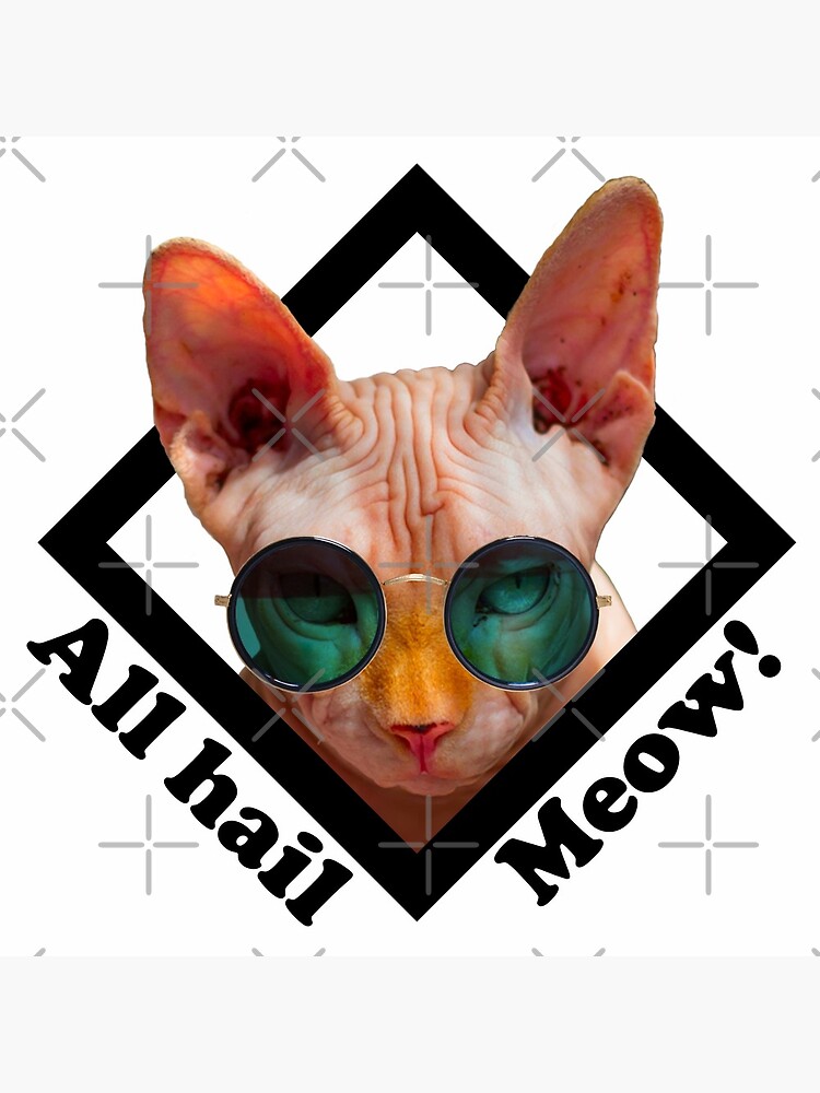 "Judgy cat with glasses" Poster for Sale by OuroborosInc | Redbubble