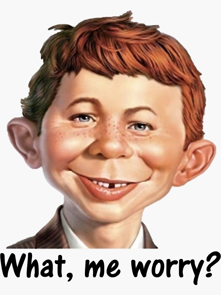 "what me worry Mad Magazine alfred neuman Classic " Sticker for Sale by ...