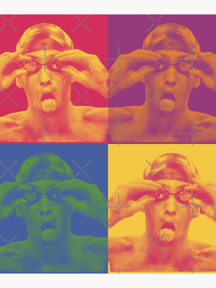 "Male Swimmer Retro, Michael Phelps " Sticker for Sale by DontLaughSwim ...