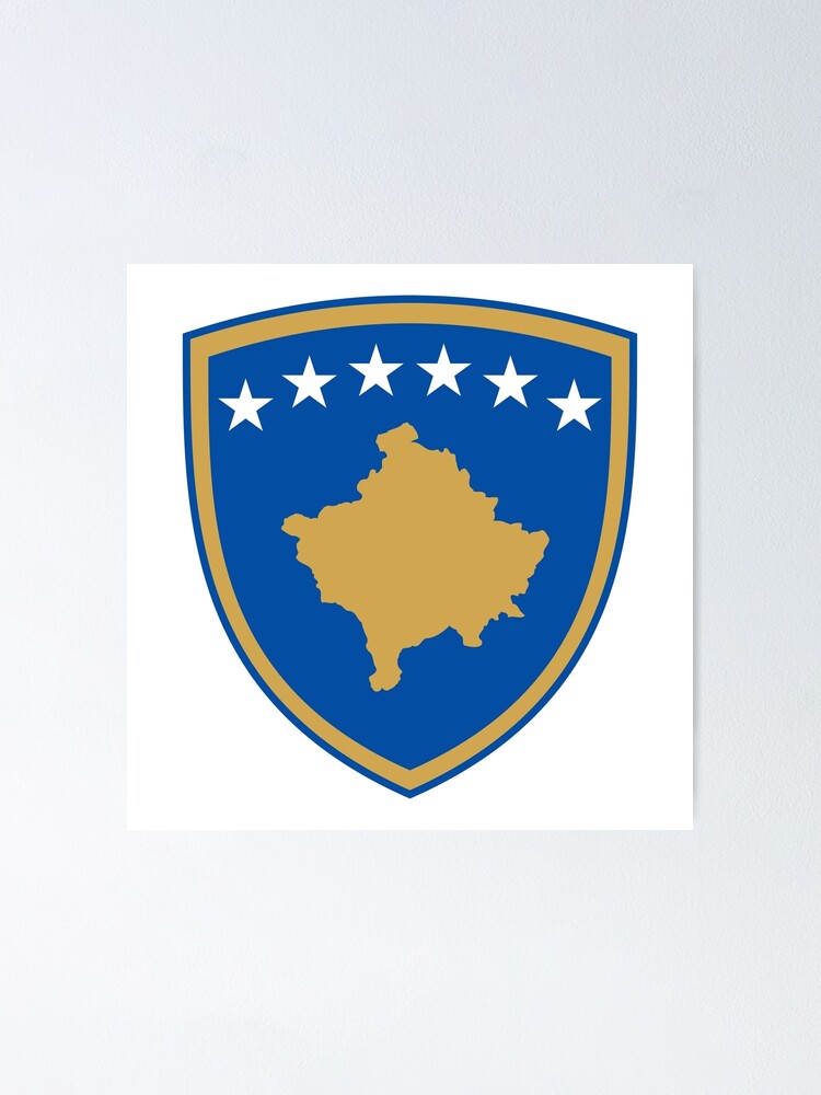 "Emblem of Kosovo, Flag of Kosovo" Poster for Sale by Alma-Studio ...
