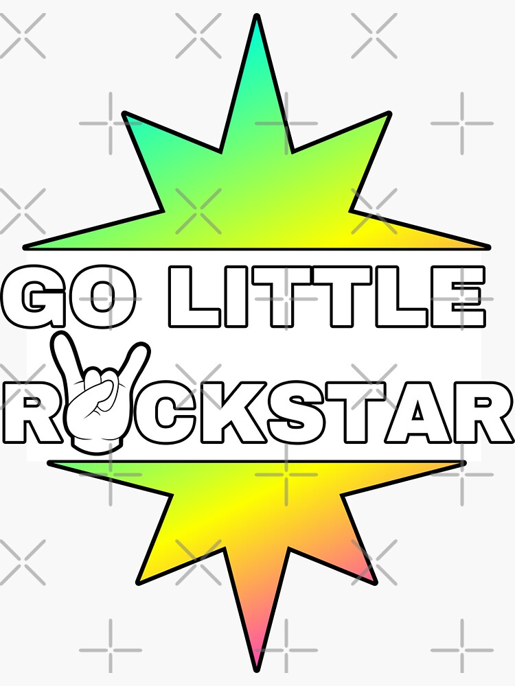 "Go Little Rockstar (red, green, yellow)" Sticker for Sale by Vimbuy ...
