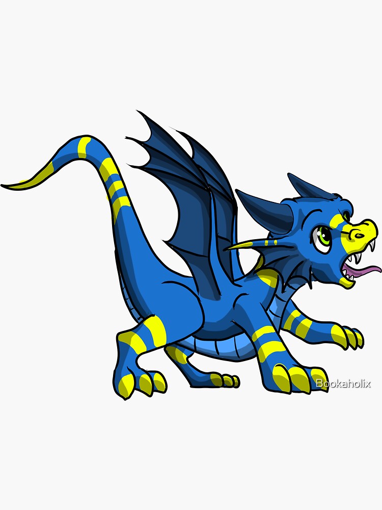 "Dragon Sticker - Chester (No Outline)" Sticker for Sale by Bookaholix ...