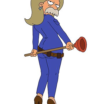 "Parody pinup Scruffy the Janitor" Sticker for Sale by mariassillyart ...