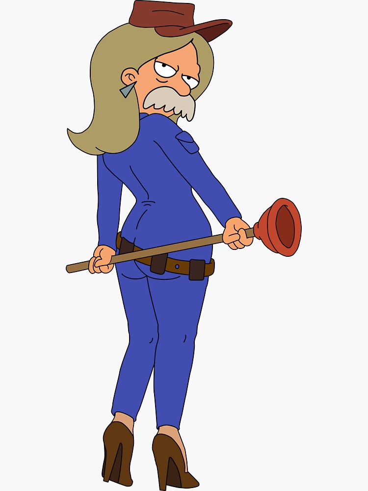 "Parody pinup Scruffy the Janitor" Sticker for Sale by mariassillyart ...