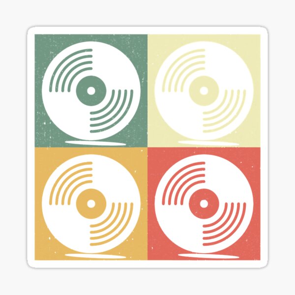 "Retro Vinyl Record - Vintage Vinyls LP Record " Sticker by DavidGioia ...
