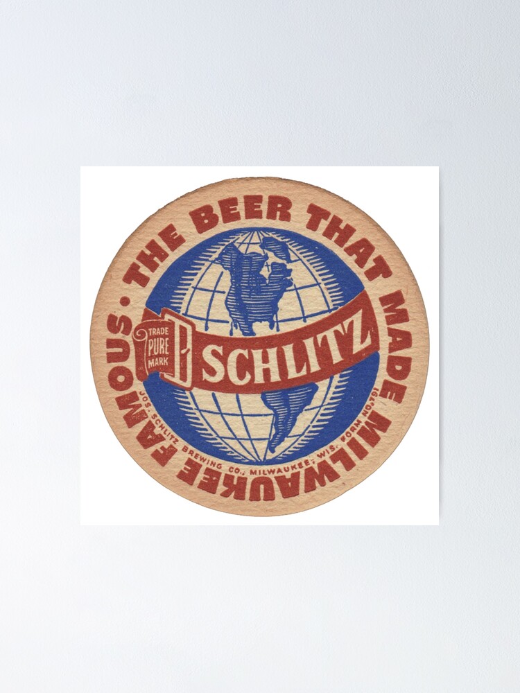 "SCHLITZ" Poster for Sale by ludmilegorov | Redbubble