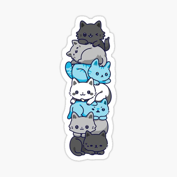 "Demiboy Pride Cat LGBT Demi Boy Flag Stuff Cute Kawaii Cats" Sticker ...