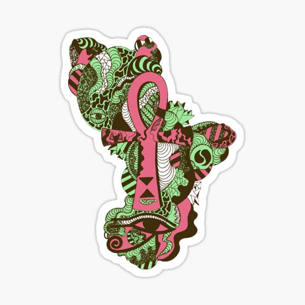 "Pink Mint Horus Ankh " Sticker by litchunt | Redbubble
