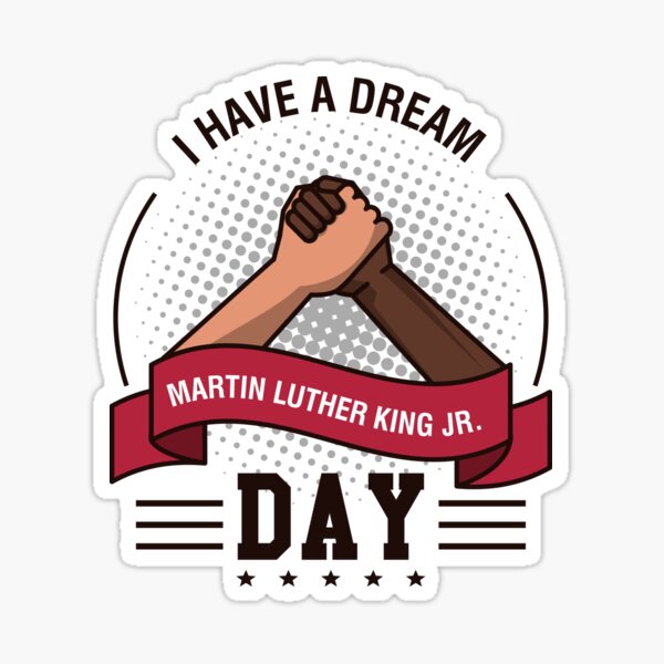 "Martin Luther King Jr.MLK" Sticker for Sale by crismildiboutik | Redbubble