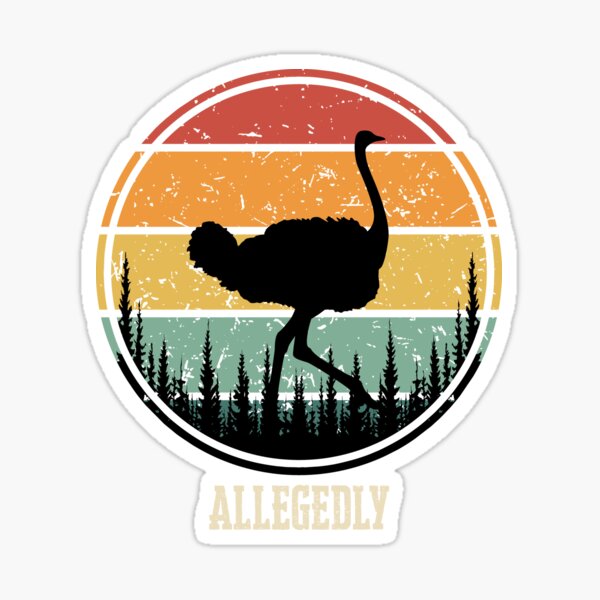 "Allegedly - Animal Retro Vintage" Sticker for Sale by Rastinoy | Redbubble