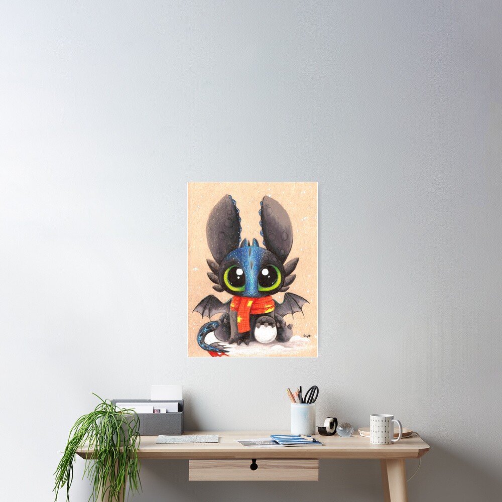 "Baby Alpha Toothless (winter)" Poster for Sale by Skydiamondart ...