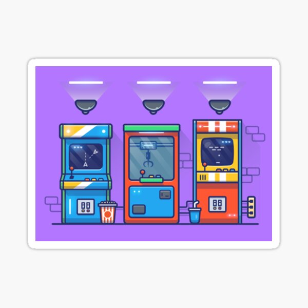 "Arcade Machine" Sticker for Sale by ColinRedpath | Redbubble