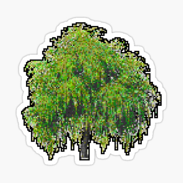 "Weeping Willow Pixel Tree" Sticker for Sale by yourfriendashna | Redbubble
