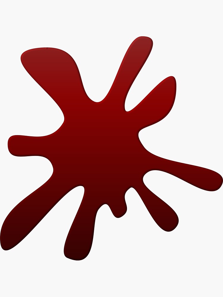 "splat red" Sticker for Sale by MadameFlutterbi | Redbubble