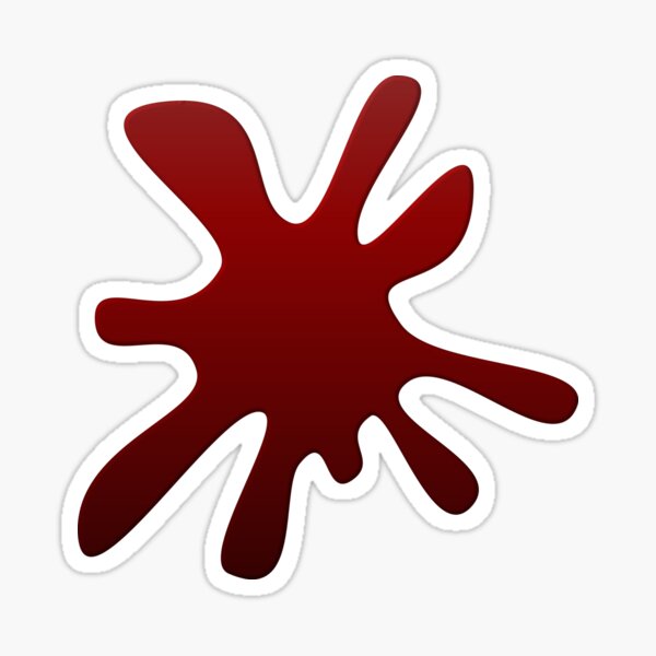 "splat red" Sticker for Sale by MadameFlutterbi | Redbubble