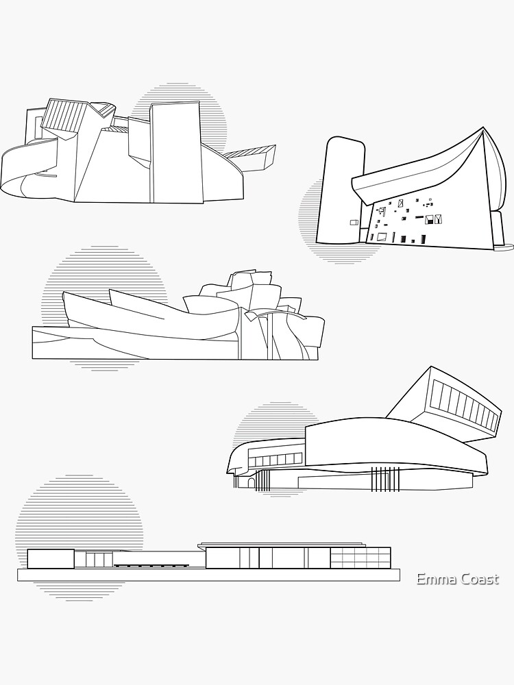 "Architecture Sticker/magnet sheet" Sticker by emmacoast | Redbubble