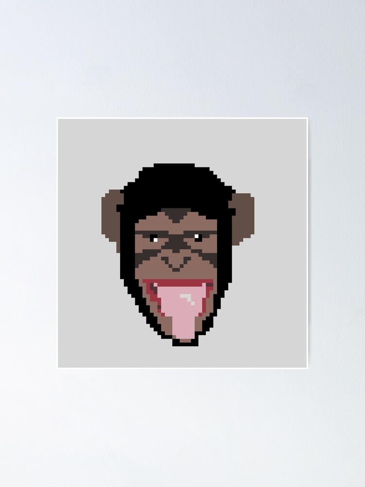 " Cryptopunk NFT art monkey" Poster for Sale by vilma3000 | Redbubble